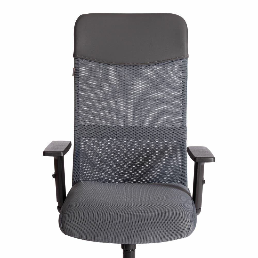 Кресло PRACTIC PLT ткань/кож/зам, серый/металлик в Алматы